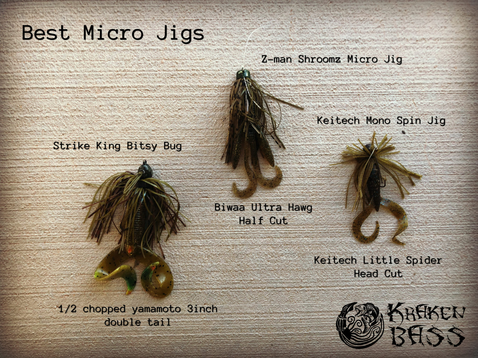 Best Bass Fishing Micro Jigs - Largemouth & Smallmouth Bass - Kraken Bass